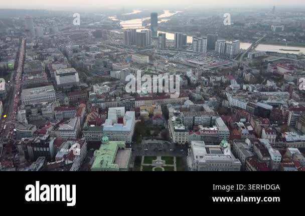 aerial drone view of city in kiev, ukraine Stock Video Footage - Alamy