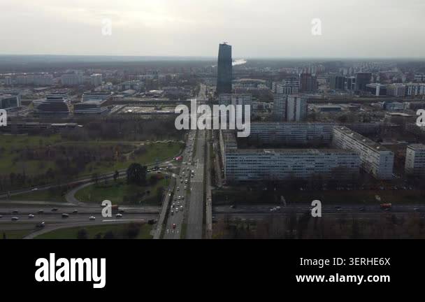 aerial view of the modern city Stock Video Footage - Alamy