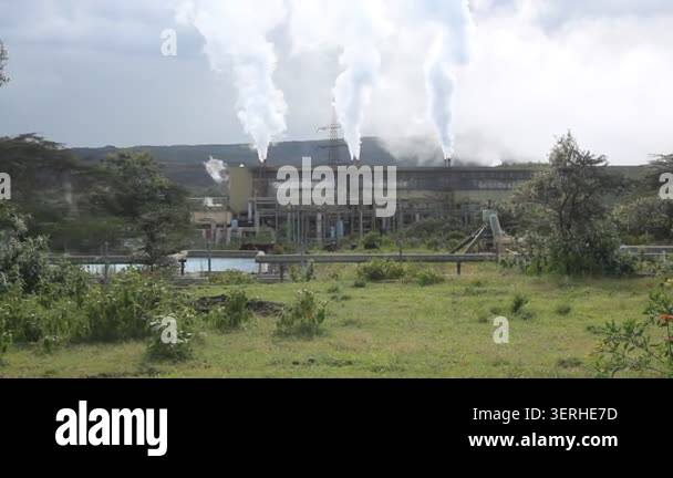 Olkaria I Geothermal Power Station in the Hell's Gate National Park ...