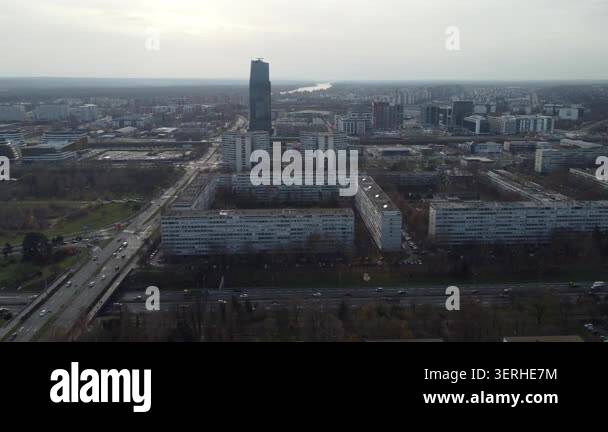 aerial view of the city of moscow in winter Stock Video Footage - Alamy