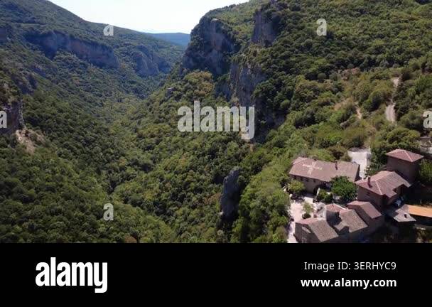 The historic Orthodox monastery features a Byzantine church and stone ...