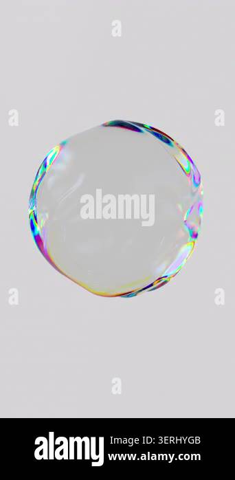 Waving liquid sphere with smooth surface ripples and dynamic light ...