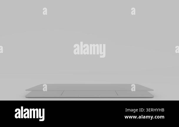 Laptop Opening with Green Screen Chroma Key Display, Realistic 4K ...