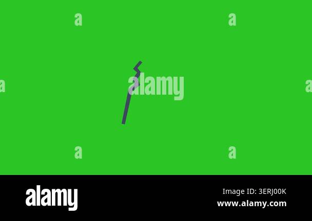 Cartoon Magic Wand with Sparkling Effect Green Screen Motion Graphics ...