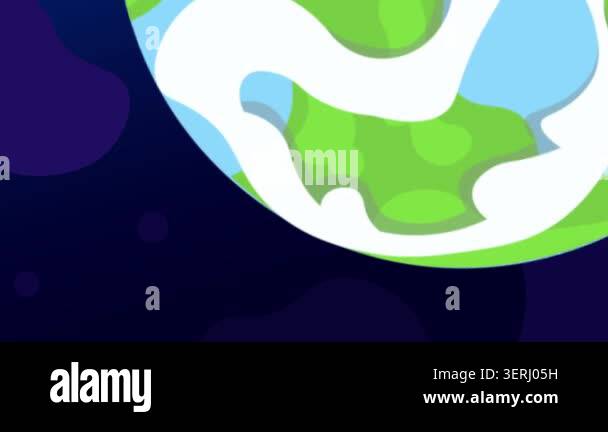 Rocket flies around planet Earth. 2d Animation Stock Video Footage - Alamy