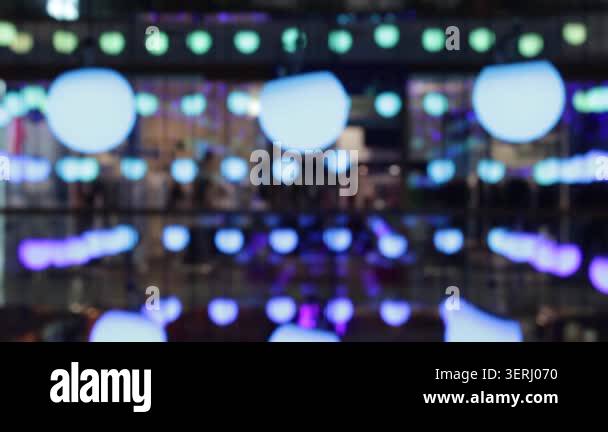 Multi-colored lanterns abstract blurred background Christmas lights ...