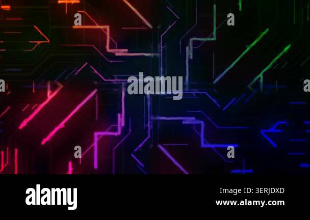 neon glowing abstract background. neon lines, abstract background Stock ...