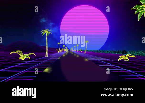 abstract futuristic background, neon light. 3 d render Stock Video ...