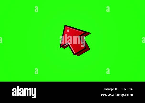 Curved arrow pointing green screen Stock Video Footage - Alamy