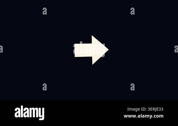 pointing right doodle arrows on black background Stock Video Footage ...