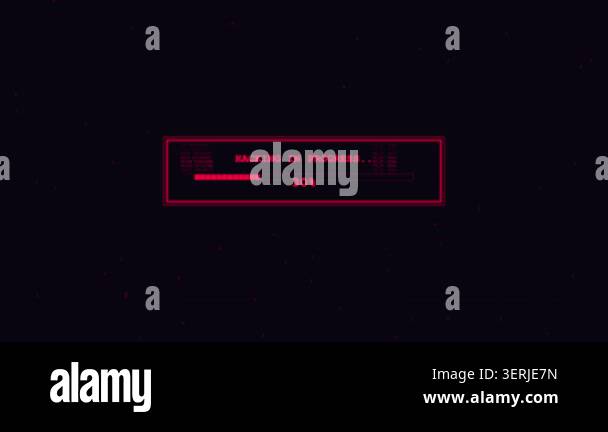 Hacking in progress loading bar on black background Stock Video Footage ...