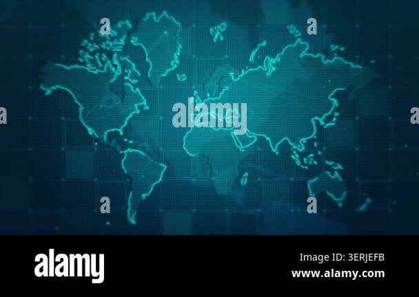 abstract world map background. 3 d rendering Stock Video Footage - Alamy