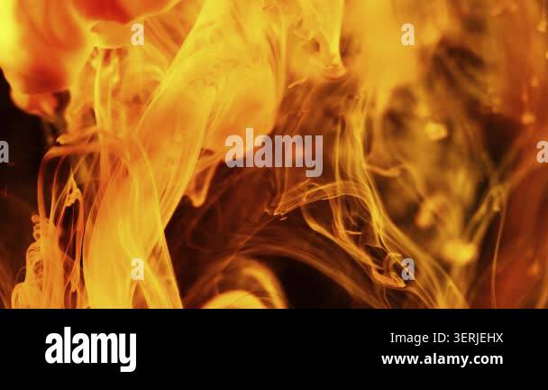 fire flames on a black background Stock Video Footage - Alamy