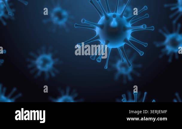 virus and bacteria. 3 d rendering Stock Video Footage - Alamy