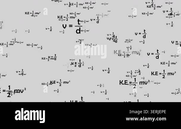 Physics and Math Formulas Seamless Loop Animation on Dark Background ...