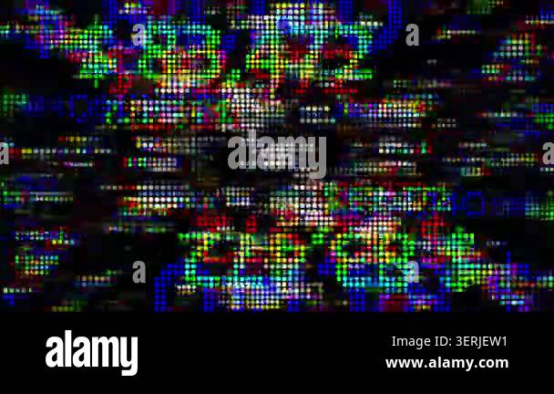 cinematic distortation glitch error animation abstract background ...