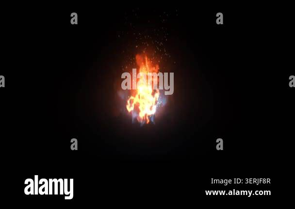 fire flames on a black background. fire Stock Video Footage - Alamy