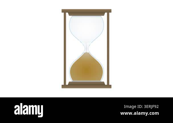 hourglass icon in flat design Stock Video Footage - Alamy