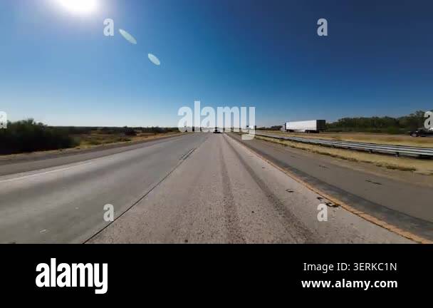 Bakersfield Freeway 5 South 03 Rear View Driving Plates California USA ...