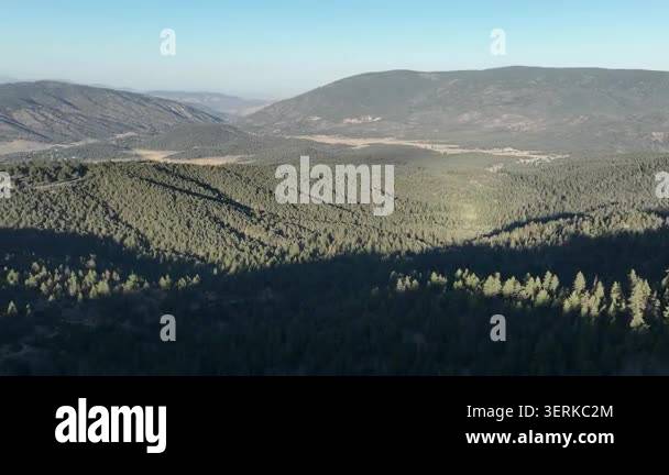 Southern Los Padres Forest California Mt Pinos Aerial Shot of Frazer ...
