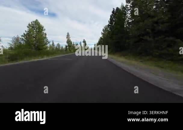 Oregon Cloudy Forest Road 04 Front View Klamath Falls Driving Plates ...