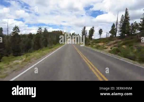 Hyperlapse Driving of Bryce Canyon Scenic Drive Southbound 05 Rear View ...