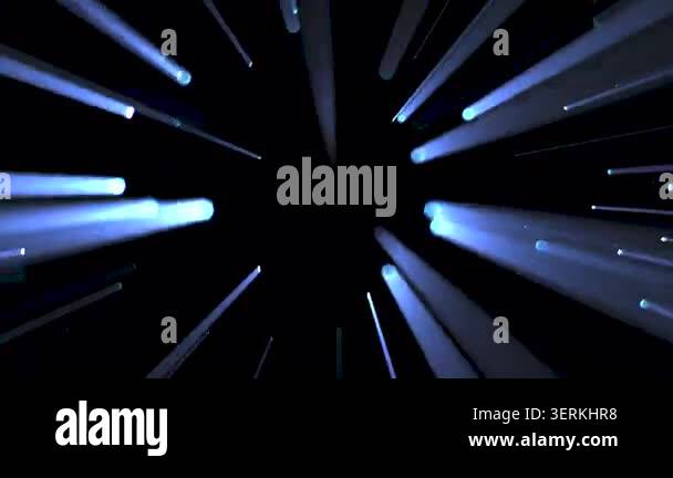 Laser Light Ray White Glowing Green Particles and Loop Animation ...