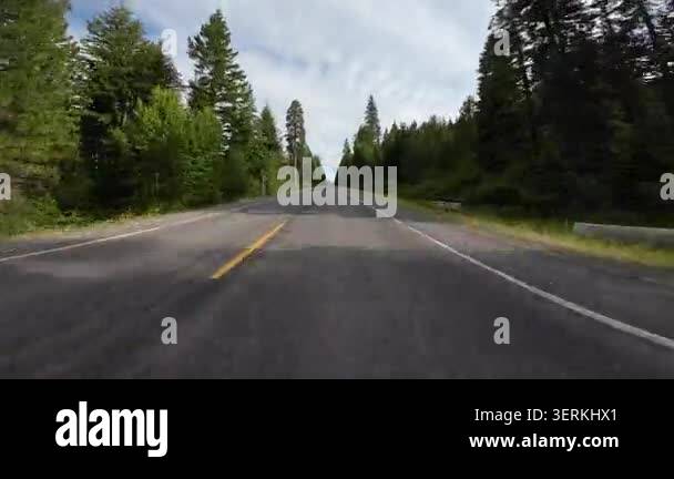 Oregon Cloudy Forest Road 05 Front View Klamath Falls Driving Plates ...