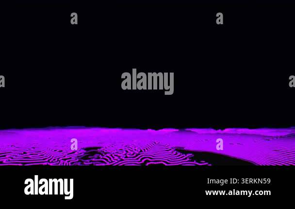 A seamless looping 3D animation featuring an abstract metallic canyon ...