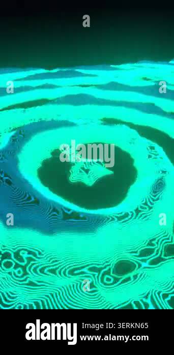 A seamless looping 3D animation featuring an abstract metallic canyon ...