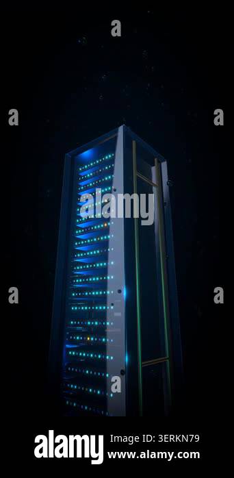 Revealing the scale of modern server farms. As the perspective shifts ...