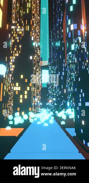 Conceptual 3D animation: Direct forward movement within tight urban ...