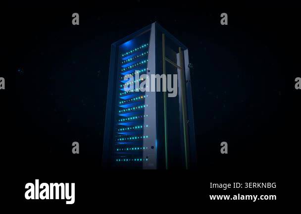 Revealing the scale of modern server farms. As the perspective shifts ...