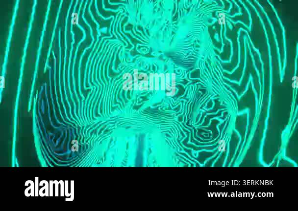 A seamless looping 3D animation featuring an abstract metallic canyon ...
