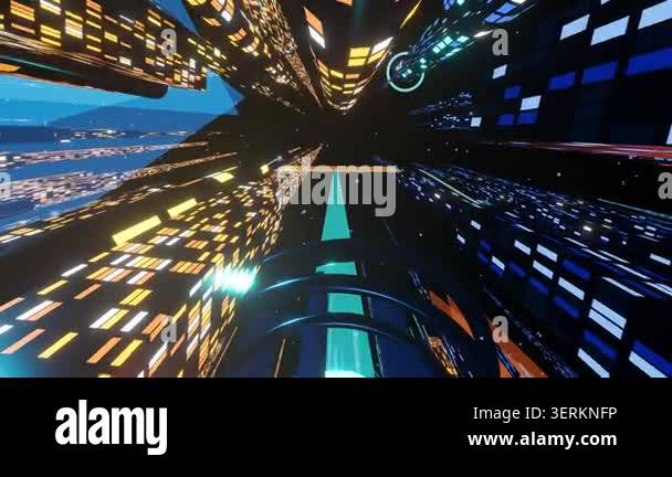 Conceptual 3D animation: Spiral ascending camera movement around ...