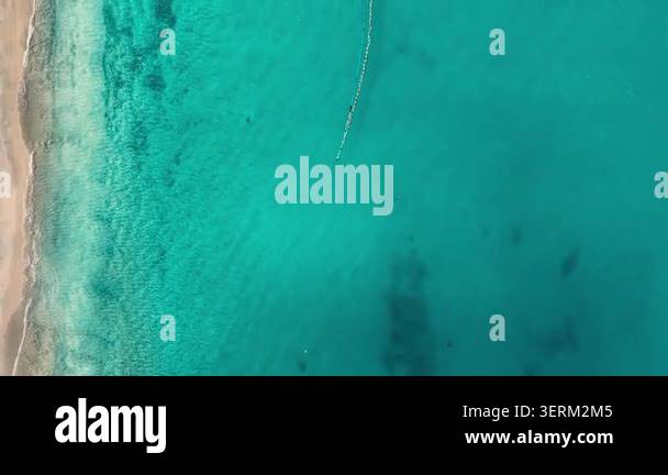 Aerial view of a tropical beach on Saint Martin island in the Caribbean ...