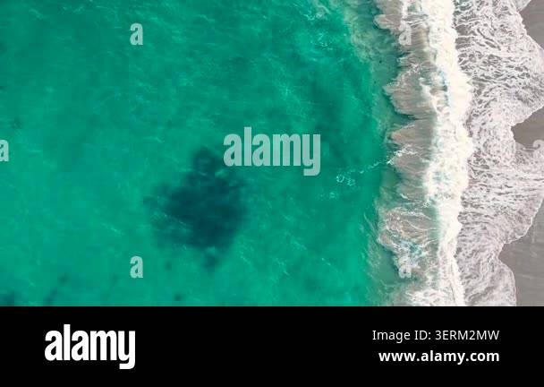 Aerial view of a tropical sandy beach on Saint Martin island in the ...