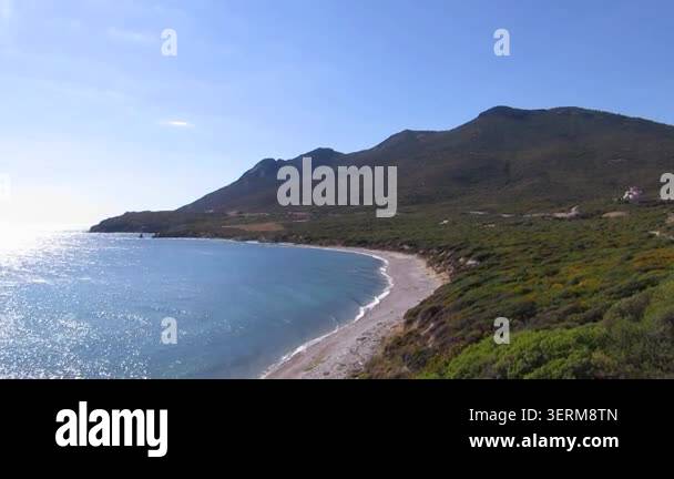 Aerial View of Sea and Mountains, aerial View of Sea Coastline and ...