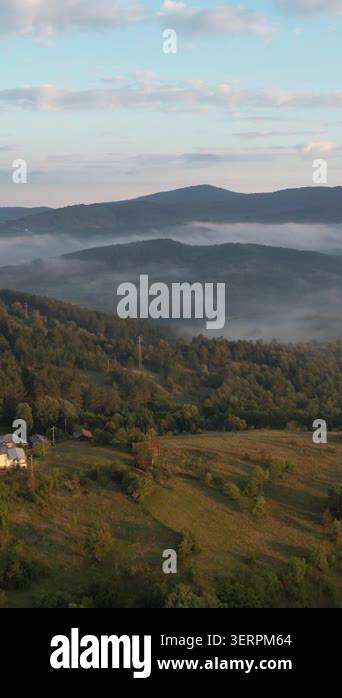 Aerial Mountainous Terrain, drone view of wide green area, turkey ...