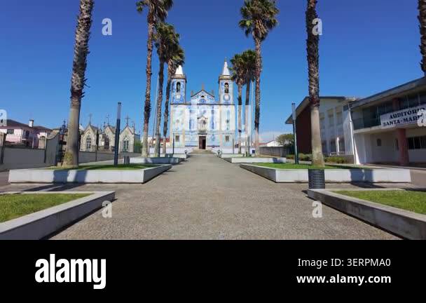 Ovar, Portugal - June 16 2026 - A daytime view of the Igreja Matriz de ...