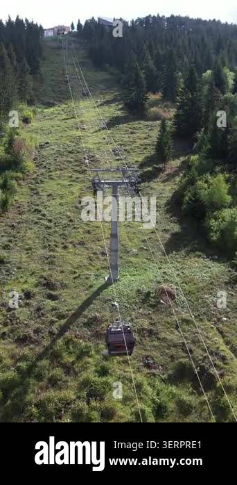 Bosnia trebevic mountain access by cable car, ropeway on the mountain ...