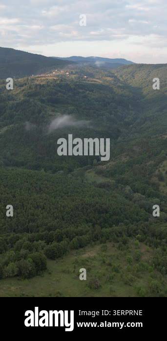 Wide Greenery Valley, great mountain range woodland view, majestic ...