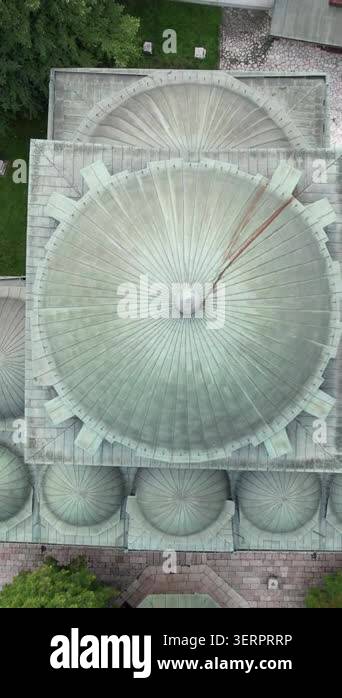 Sarajevo, Aerial view of the historical Gazi Husrevbeg Mosque in ...