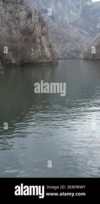 Time-lapse view of natural beauty among the mountains in Tetovo, Treska ...