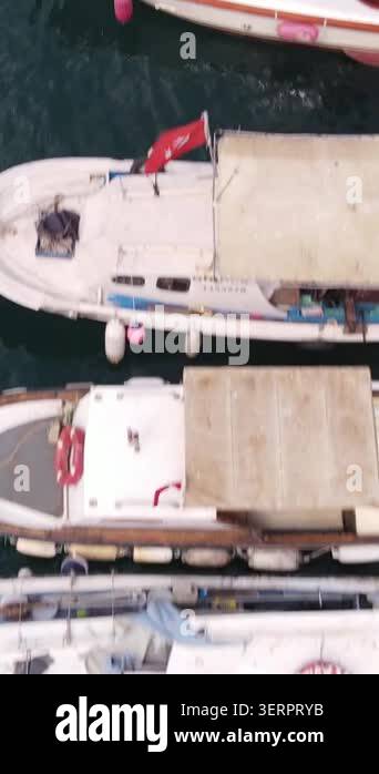 Aerial view of the pier speedboat, and marina lot, this is usually the ...