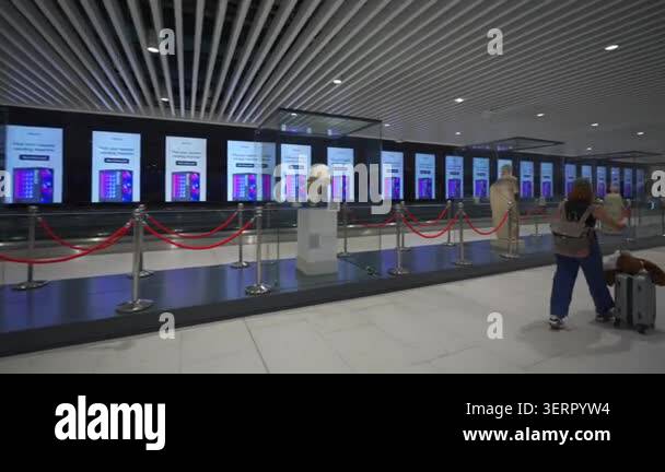 October 7, 2023. Rome. Italy. Interior inside Aeroporto di Roma ...