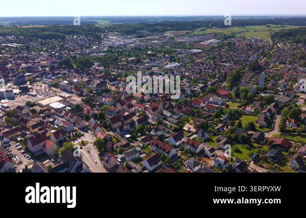 Luftbild und Drohnenaufnahme der historischen Stadtlandschaft in ...