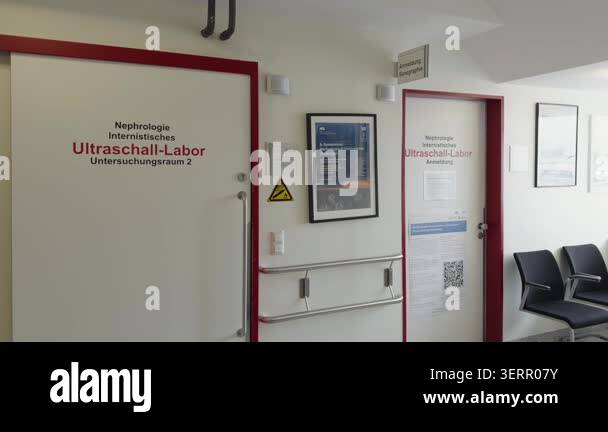 April 10, 2026. Munich, Germany. Interior of German hospital nephrology ...