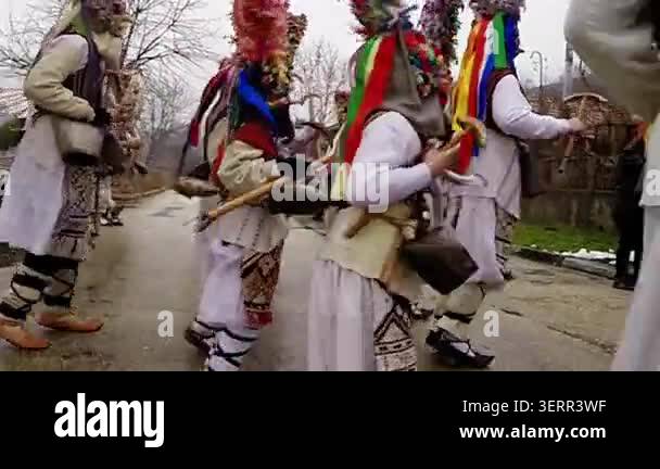 03/02/2025 - Kalipetrovo, Bulgaria: Generations of Kukeri in ...