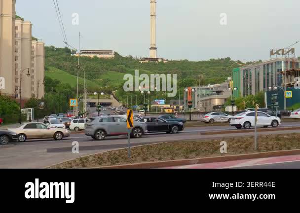 Timelapse video, Almaty City Kazakhstan. 19 May 2026 Al Farabi Avenue ...